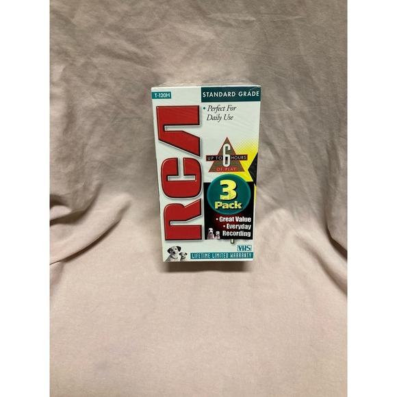 RCA | Media | 3 Pack Rca 6 Hour T2h Vhs Video Vhs Tapes Blank Factory ...